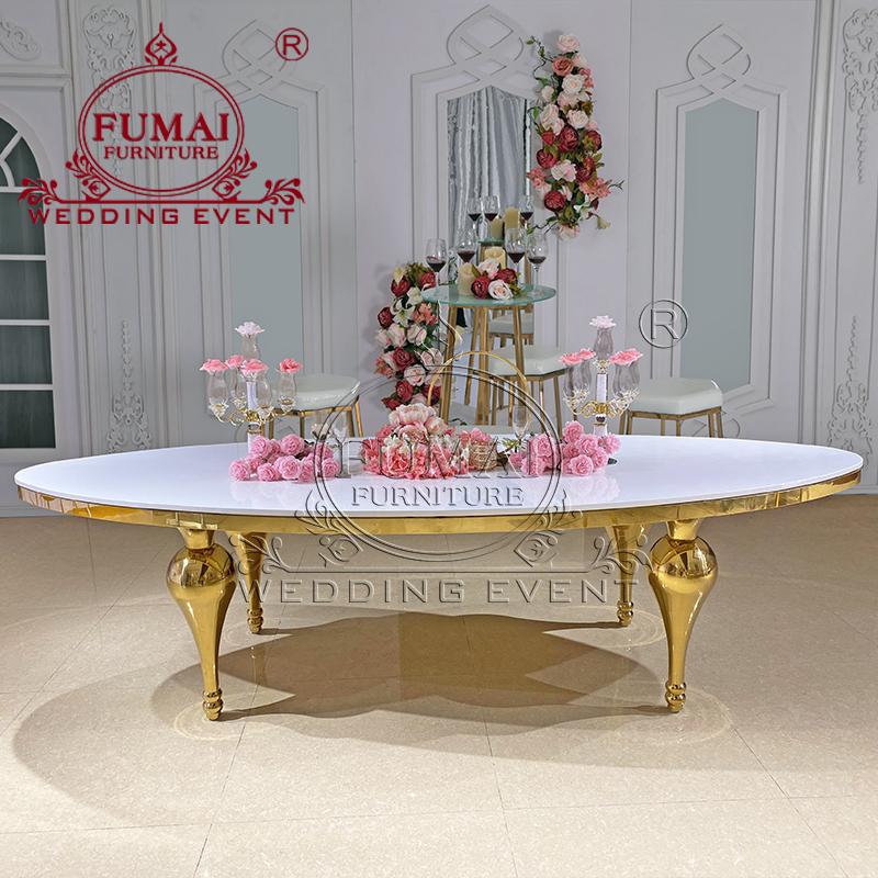 Oval table for wedding hot sale design - Fumai Furniture