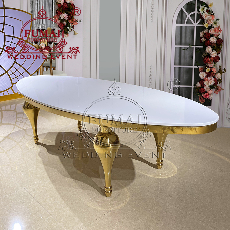 Oval table for wedding hot sale design - Fumai Furniture