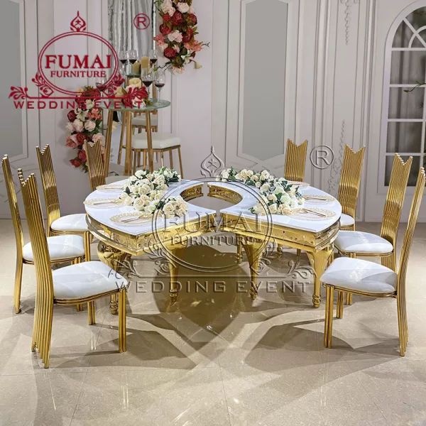 Half Moon Hall Table Luxury Wedding Use - Fumai