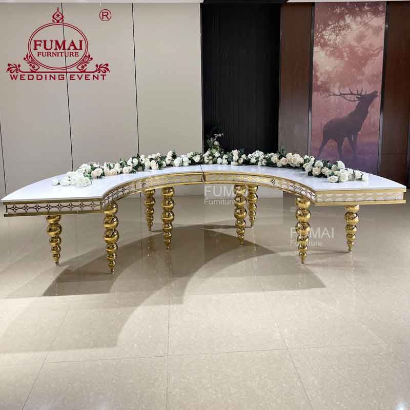 Half moon table gold for wedding ceremony - Fumai