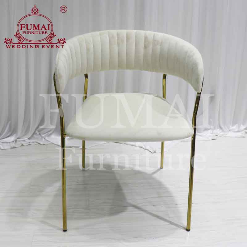 Luxury white chair velvet seat for mariage-Fumai Furniture