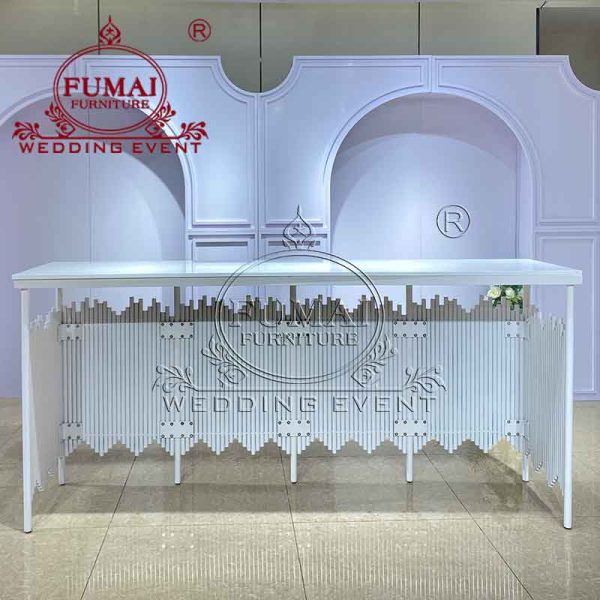 White Bar Counter Wedding Cocktail Parties Use - Fumai