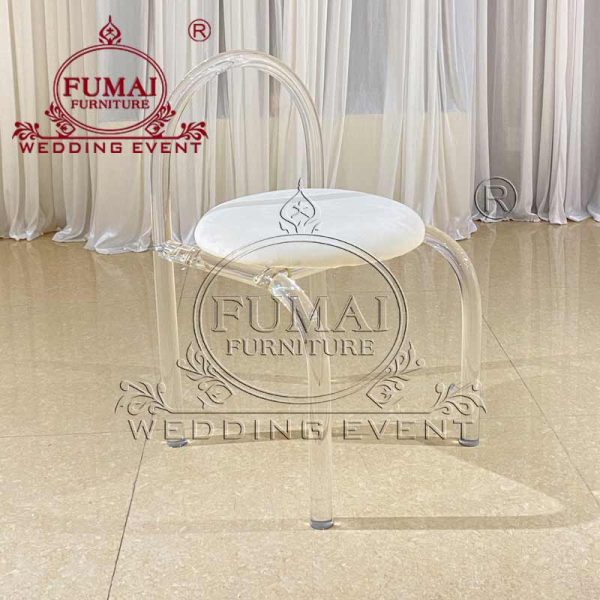 Clear Acrylic Chair With Cushion Minimalist Style - Fumai
