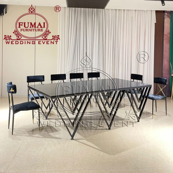 Black Restaurant Tables For Party Wedding Ceremony - Fumai