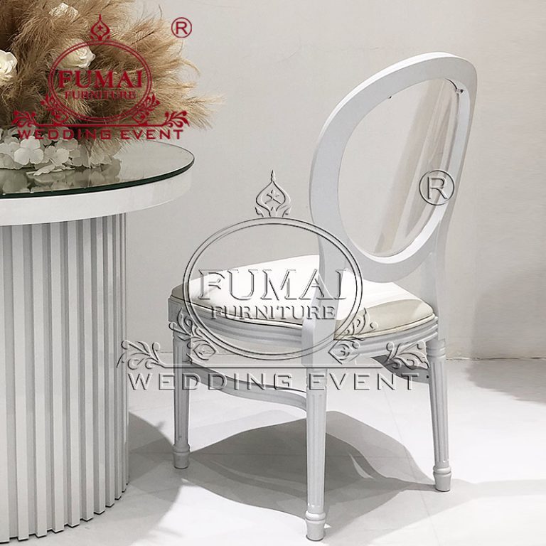 Acrylic Chair Set Round Clear Back Louis Furniture