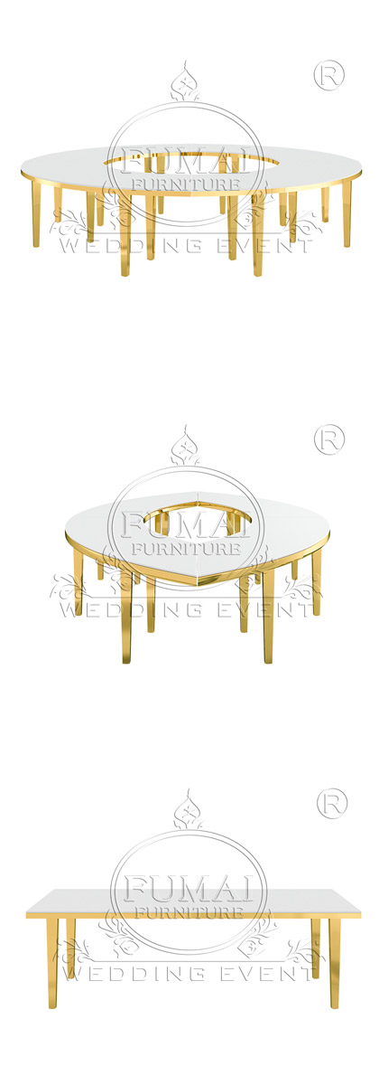 Marriage Hall Dining Table Large Round Shape Design - Fumai