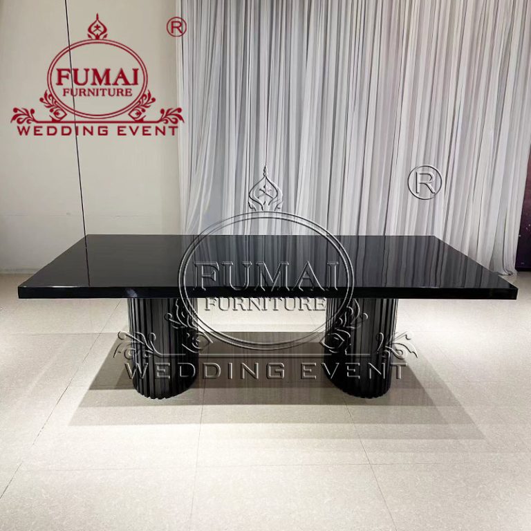 Long Table Dinner All Black Series with Two Bases