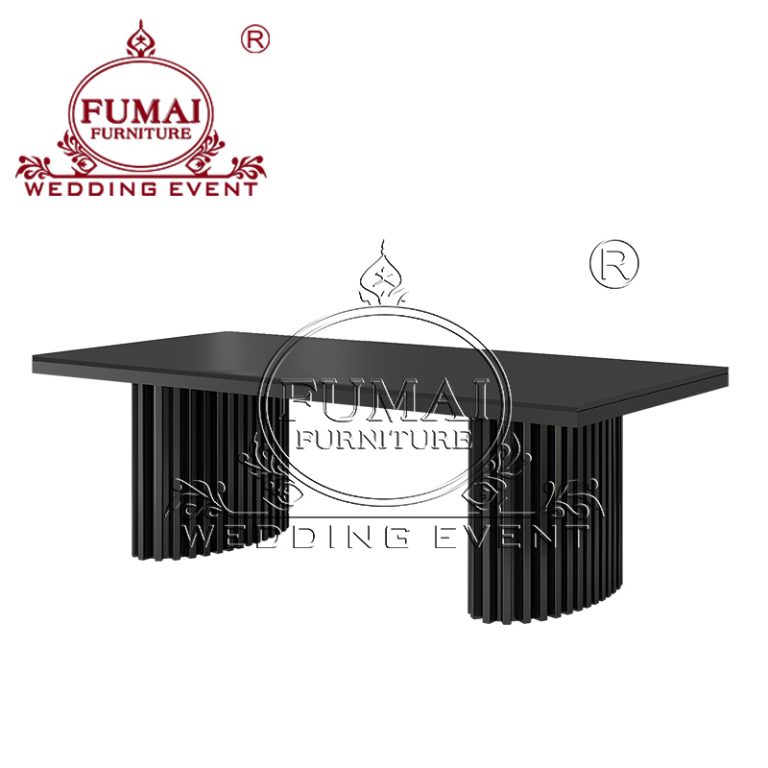 Long Table Dinner All Black Series with Two Bases