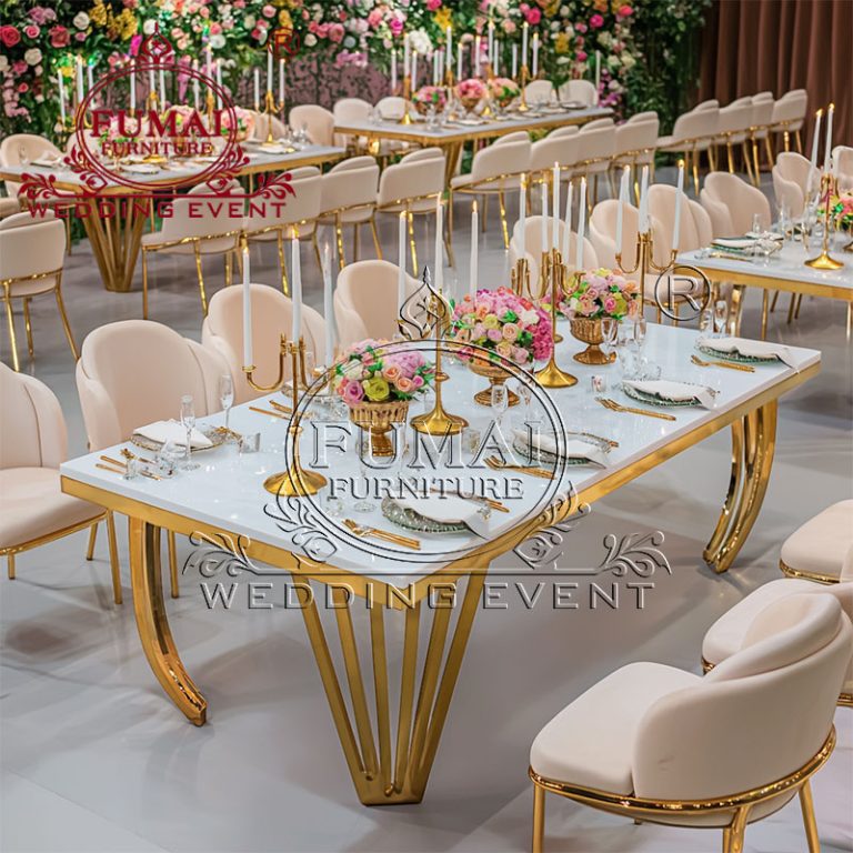 Commercial Banquet Tables with Rectangle MDF Top - Fumai